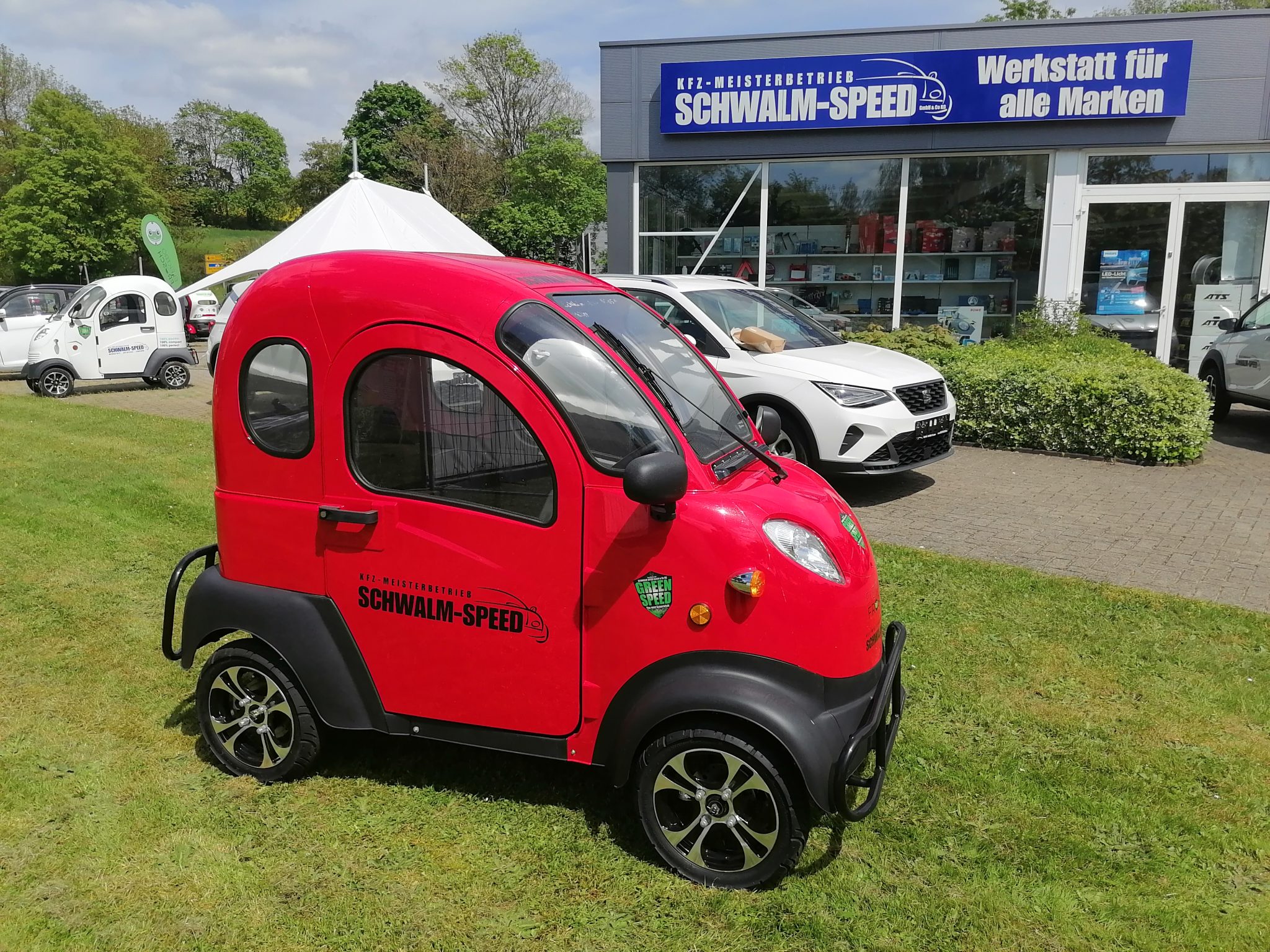 4-Rad E-QUAD Elektro 2 Sitzer Kabinenroller 45km/h Elektrofrosch Frosch ...