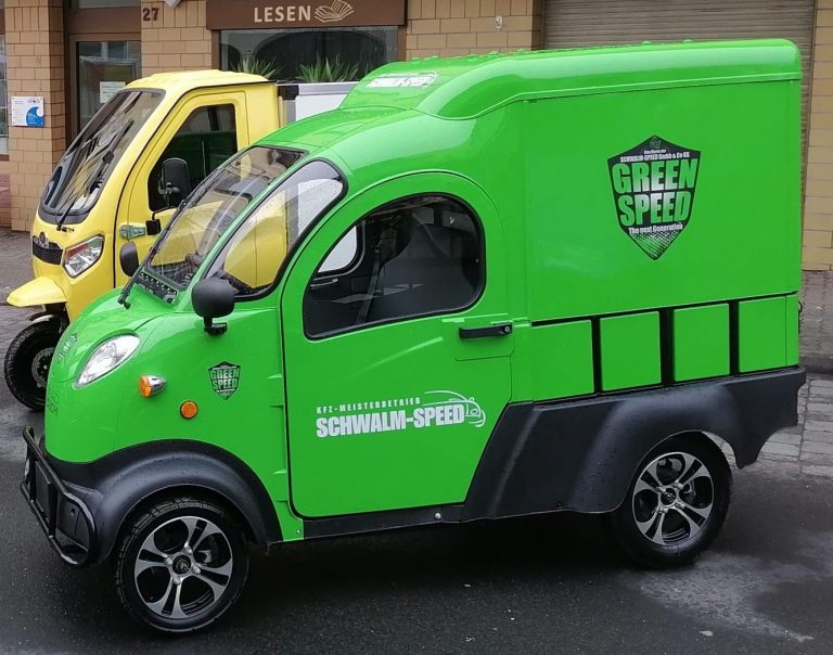 4-Rad Elektro Transporter E-MAX mit Kofferaufbau – Greenspeed