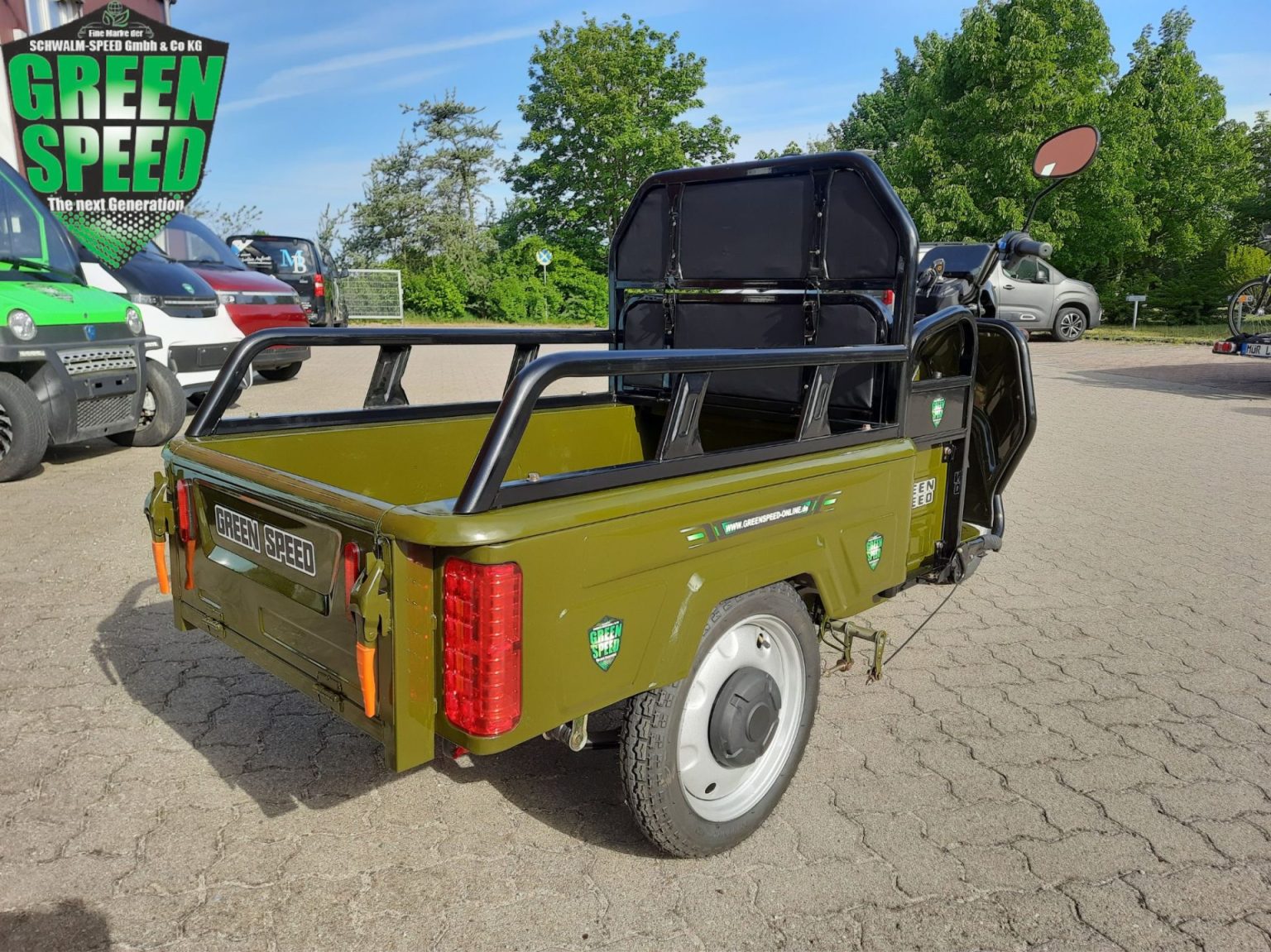 3-Rad Elektro Cargo „L-Klasse“ Pritsche mit Kippfunktion 40/25 km/h ...
