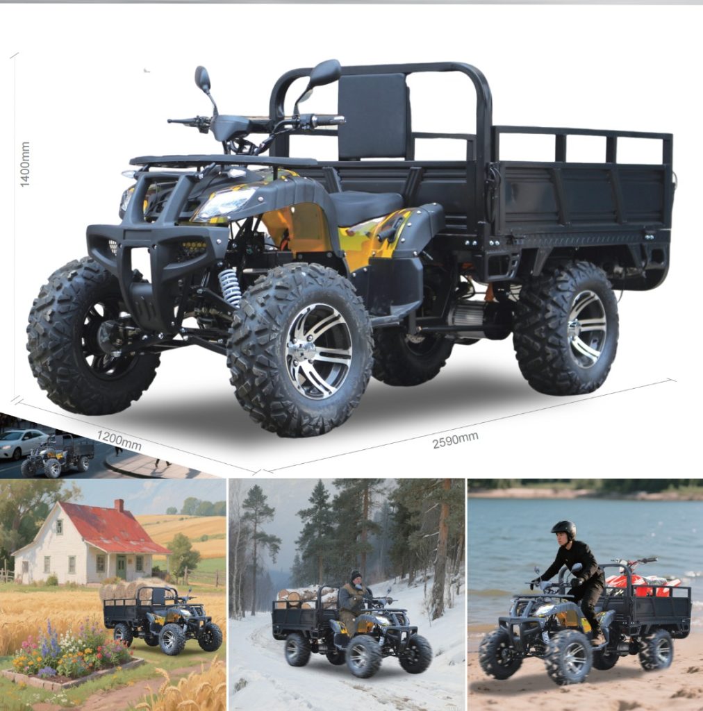 E-Quad FARMER ATV 4X2 Pritsche CARGO Kipper UTV Elektro 45km/h ...